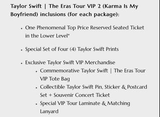 Taylor Swift VIP Merch, Hobbies & Toys, Memorabilia & Collectibles, Fan ...