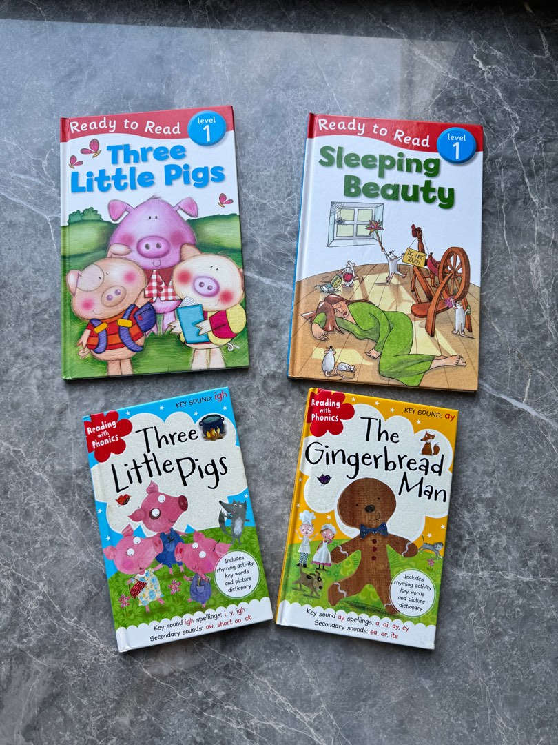 正版Three Little Pigs The Gingerbread Man Sleeping Beauty, 興趣及遊戲, 書本 & 文具 ...