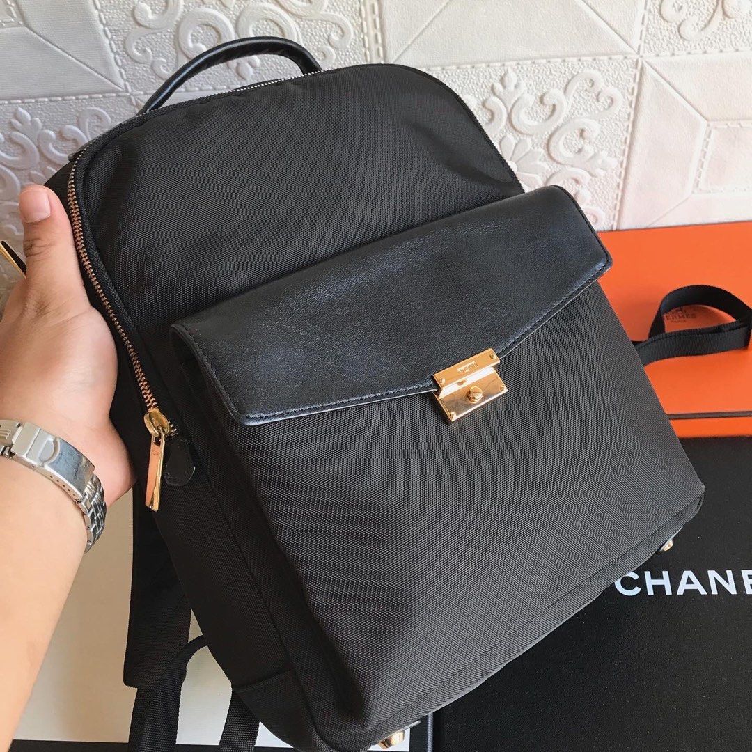 Tumi 100% Authentic Larkin Lauren Backpack Black Leather / Nylon ...