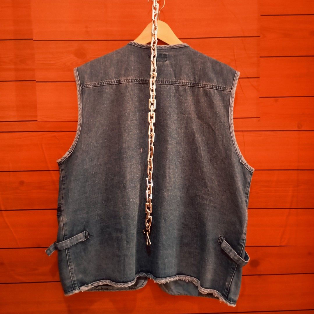 Vest Tactical Second Denim, Fesyen Pria, Pakaian , Atasan di Carousell