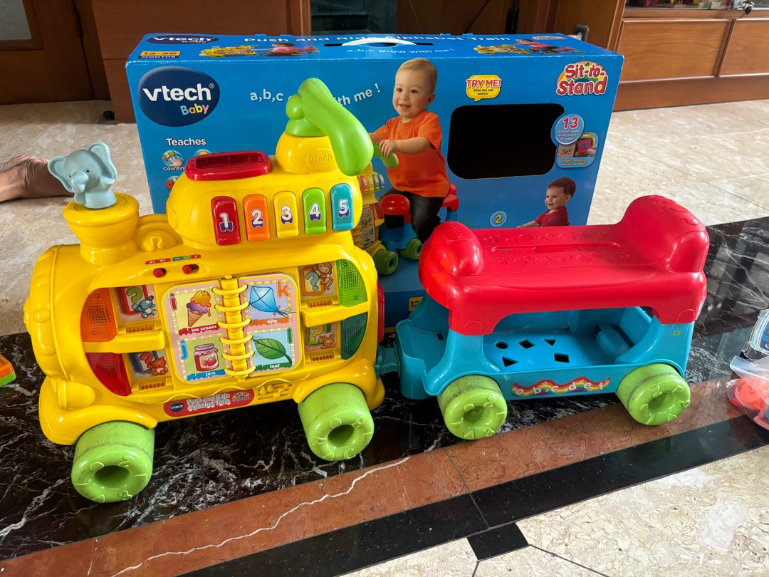 Vtech Push and Ride Alphabet Train, Bayi & Anak, Mainan & Baby Walker ...