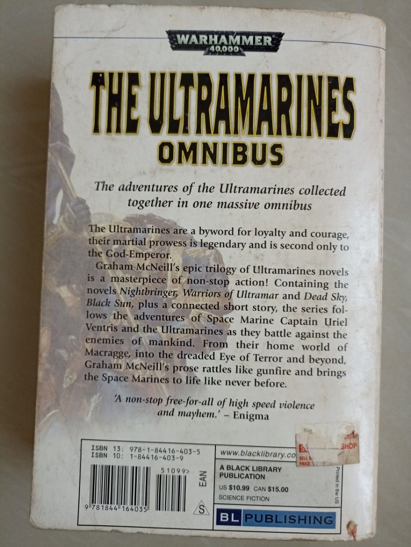 Warhammer The Ultramarines Omnibus by Graham McNeill, RM30+RM10 for ...
