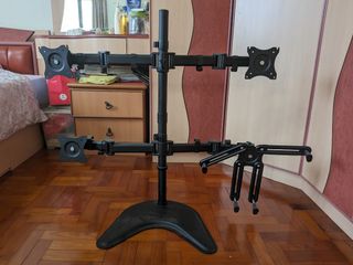 Monitor Stand 3 Height Adjustable Monitor Stand Ergonomic Metal Monitor ...