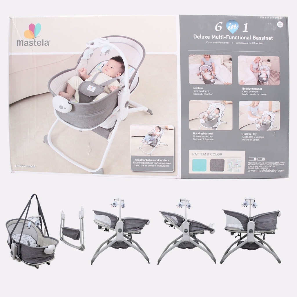 6 in 1 Deluxe Multi-functional Bassinet Rocker & Bassinet Set Rock ...