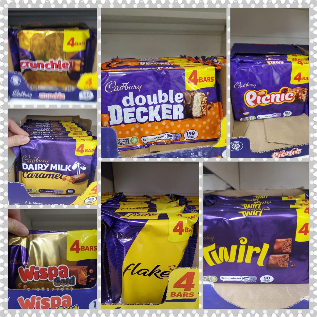 英國直送 - Cadbury Crunchie/ Caramel/ Double Decker/ Picnic/ Flake/ Wispa ...