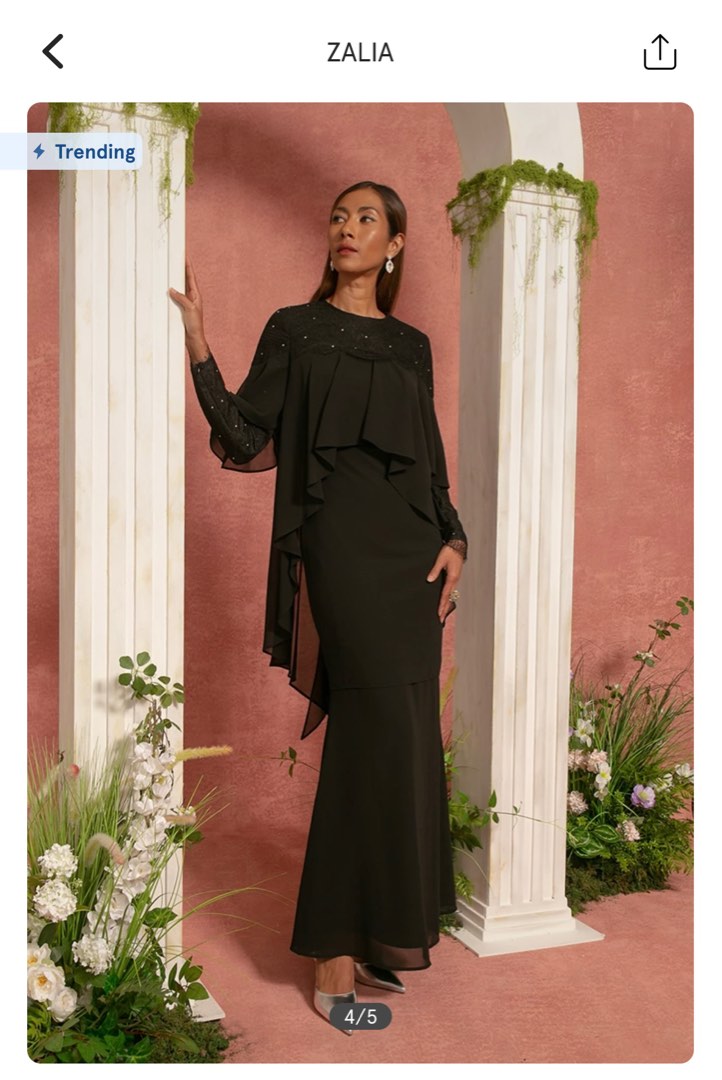 ZALIA BAJU KURUNG, Women's Fashion, Muslimah Fashion, Baju Kurung ...