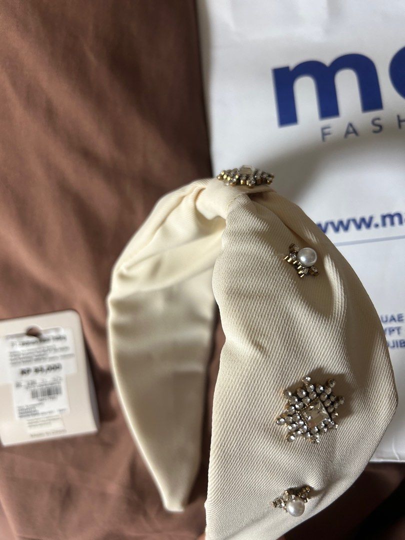Bando kristal Crystal Mutiara Head Band, Fesyen Wanita, Aksesoris di ...