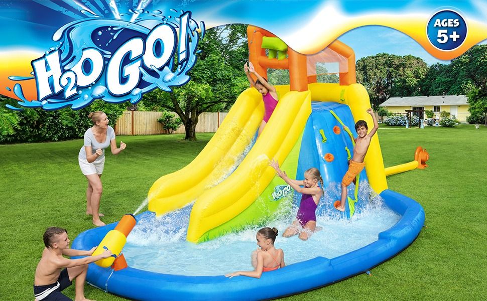 Bestway H2OGO Mount Splashmore Kids Inflatable Outdoor Backyard Water ...