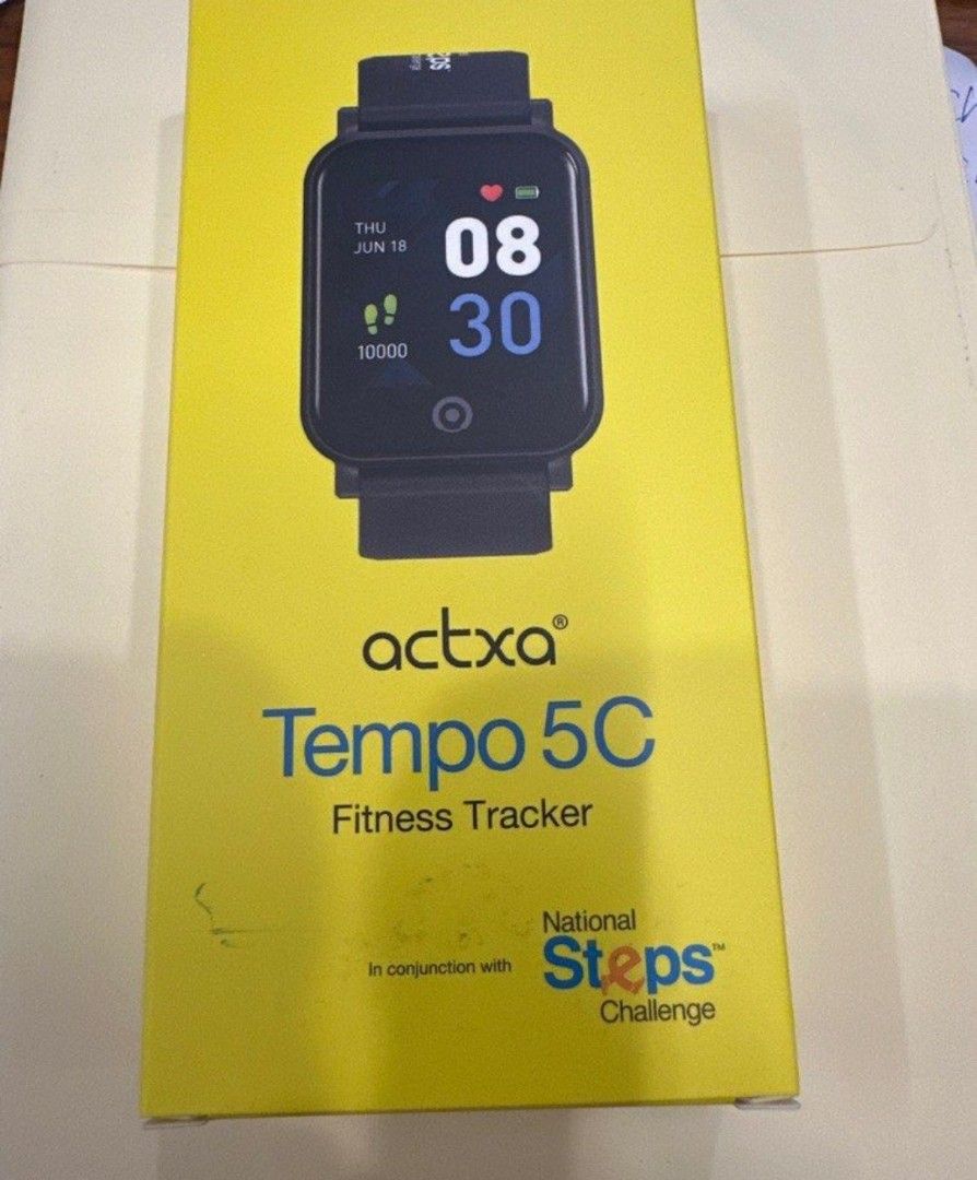 (BNIB) actxa tempo 5c smart fitness watch - track heart rate, sleep oxygen level, steps. can use ...