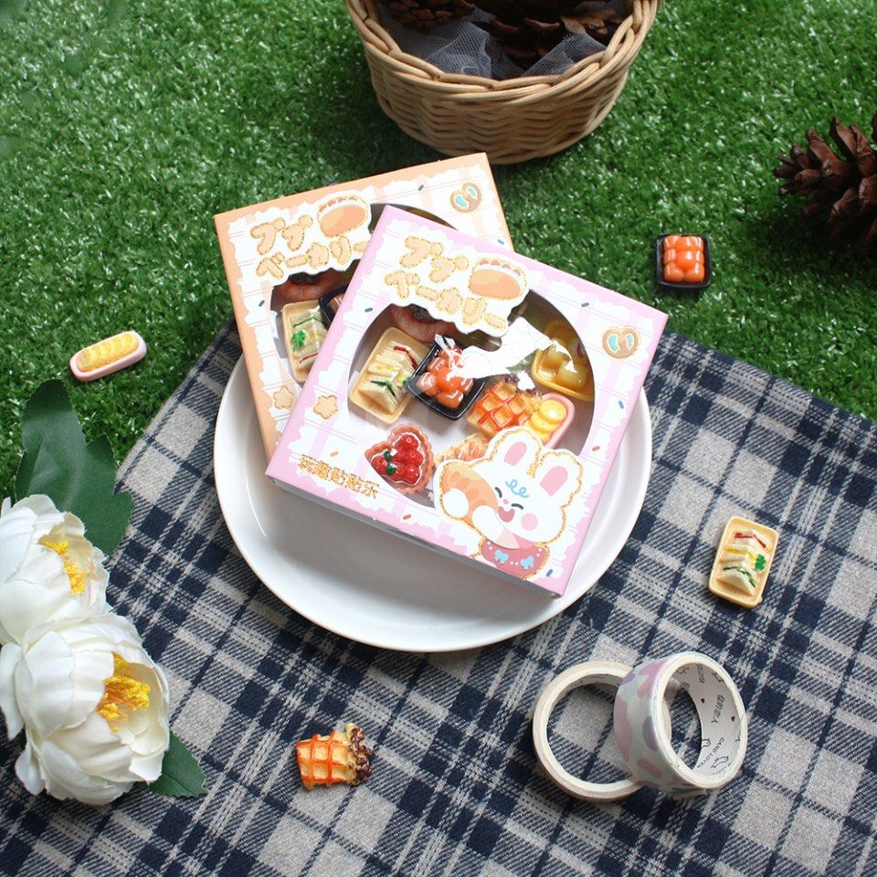 Bubu Bakery Season 1 3D Miniature Food Stickers, Desain & Kerajinan ...
