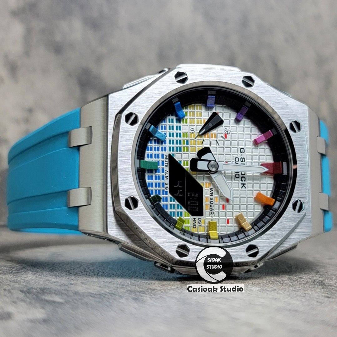 Casioak Mod Casio G-SHOCK Royal Oak Custom Mens Luxury Watches 44mm ...