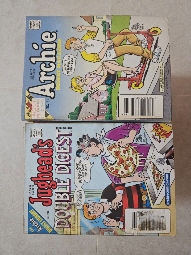 Collection of old Archie Digest and Doble Digest Magazines, Hobbies ...