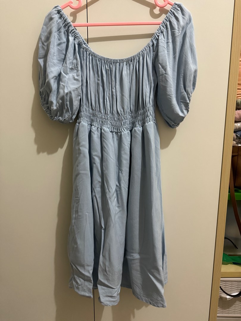 Colorbox Baby Blue Dress, Fesyen Wanita, Pakaian Wanita, Gaun & Rok di ...