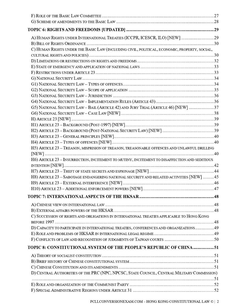 Constitutional Law (PCLL conversion notes) June 2024, 興趣及遊戲, 書本 & 文具 ...