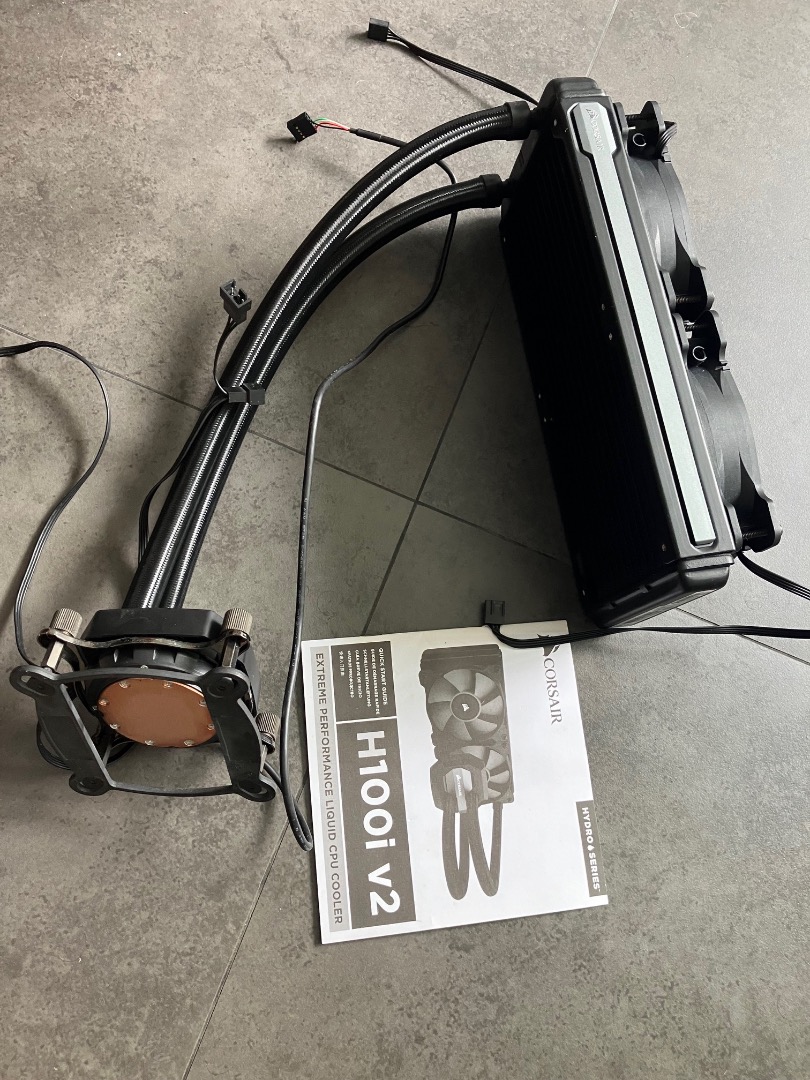 Corsair H100i v2 Extreme Performance Liquid CPU Cooler, Computers ...