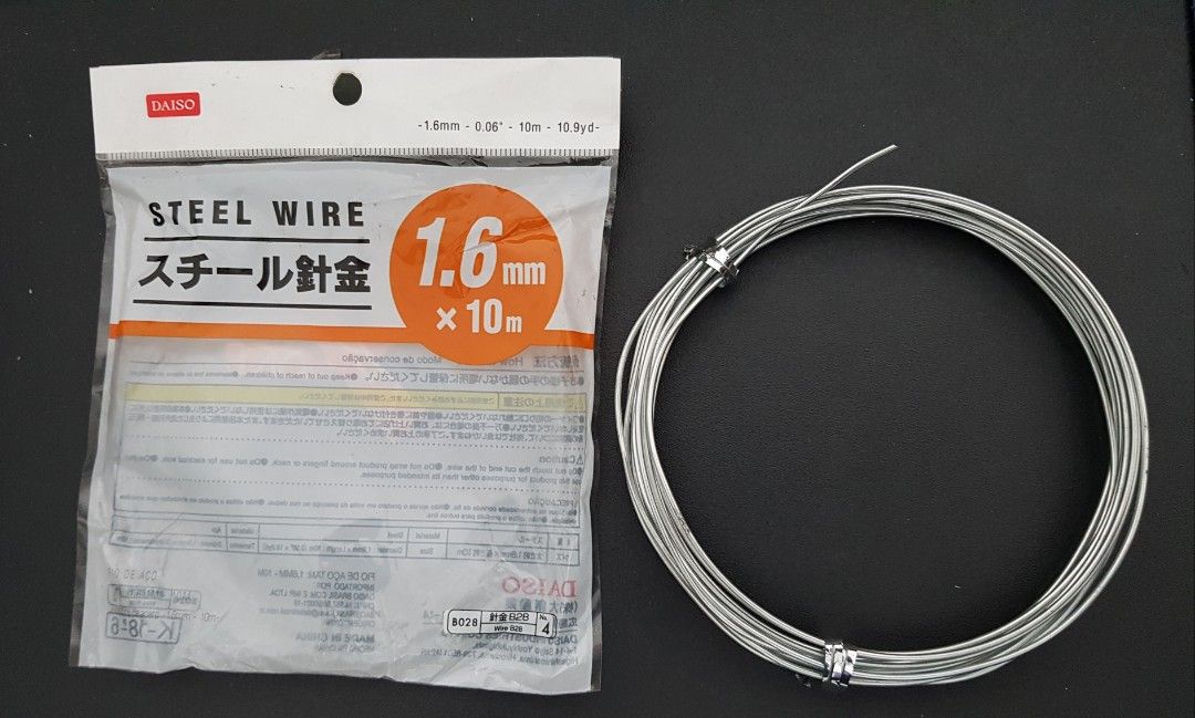 Daiso Steel Wire 1.6mm x 10m, Furniture & Home Living, Gardening, Gardening Tools & Ornaments on ...
