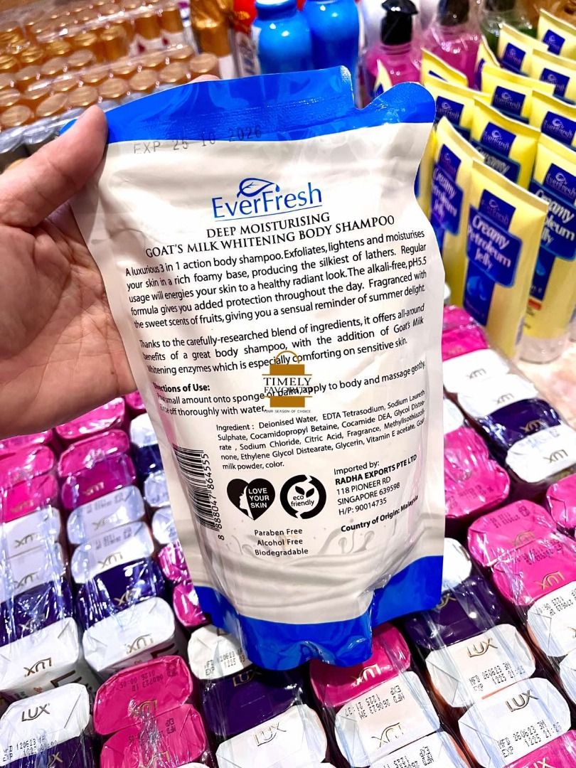 Everfresh Goat's Milk Whitening Shower Cream 700ml, Beauty & Personal ...