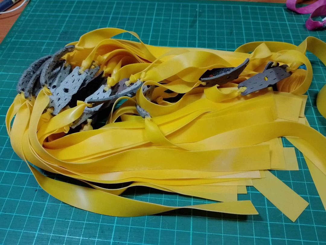 3pcs/ pek Getah lastik katapel skingshoot 0.75mm kuning, Sports ...