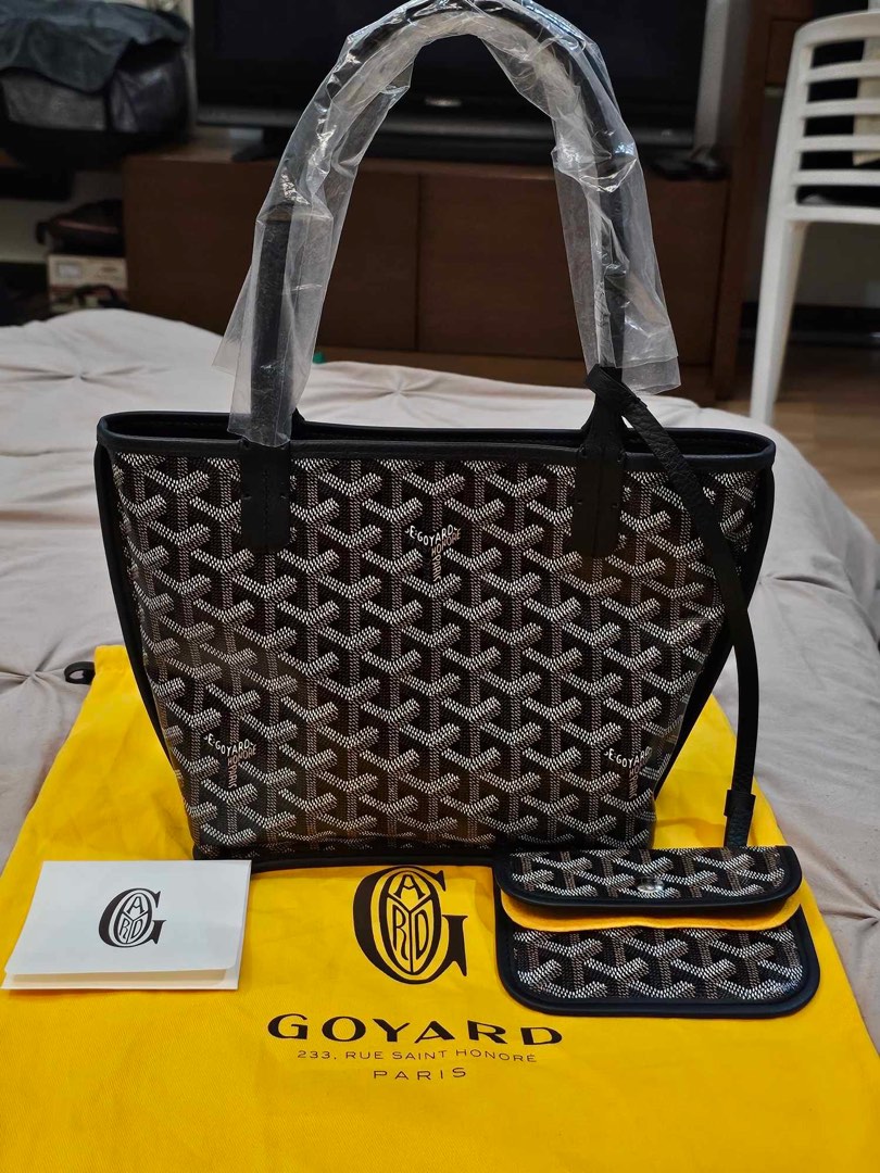 Goyard Mini Anjou Black, Luxury, Bags & Wallets on Carousell