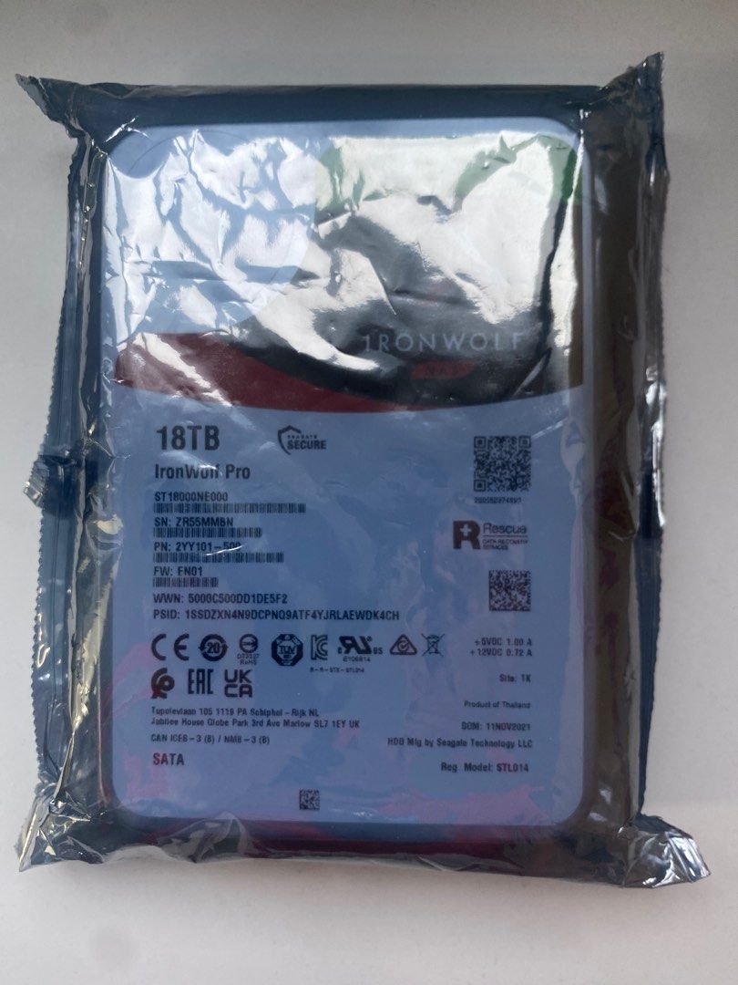 Iron Wolf pro External HDD 18TB, Computers & Tech, Parts & Accessories ...