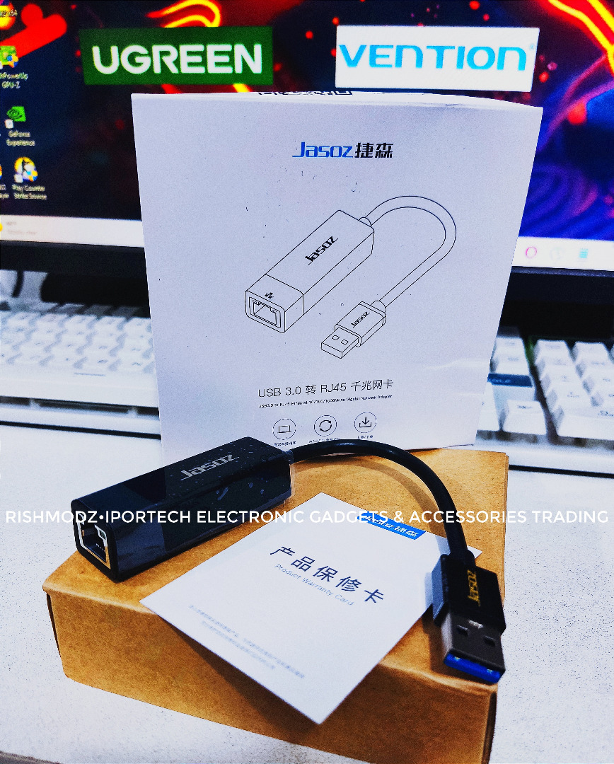 JASOZ USB 3.0 to LAN RJ45 ADAPTER10/100/1000Mbps USB 3.0 Ethernet ...