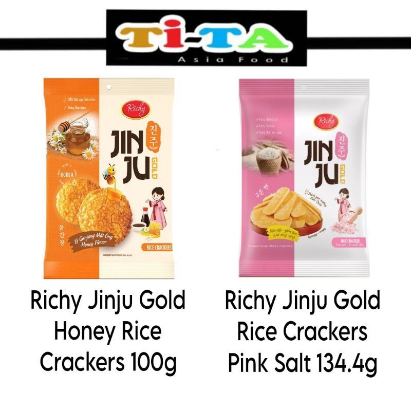 JINJU GANJANG HONEY RICE CRACKER/Pink Salt Rice Cracker, Food & Drinks ...