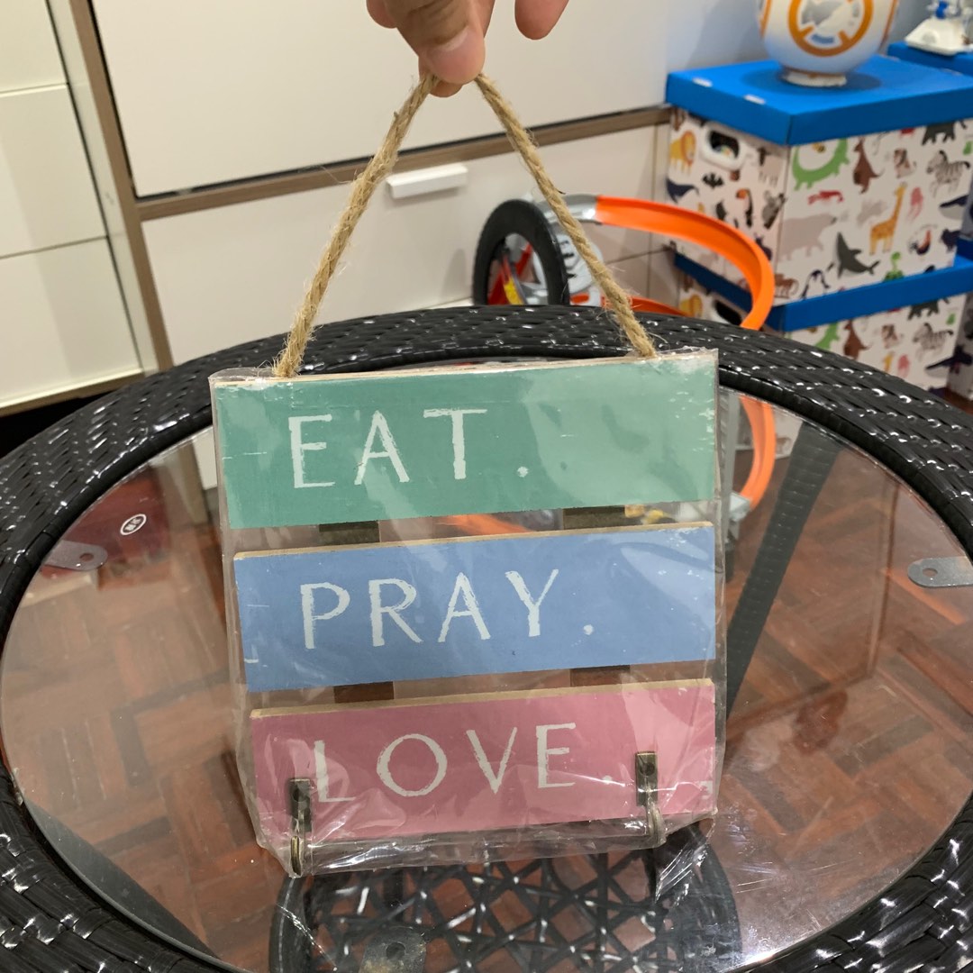 Kaison Eat Pray Love Words of wisdom Wall Decor, Furniture & Home ...