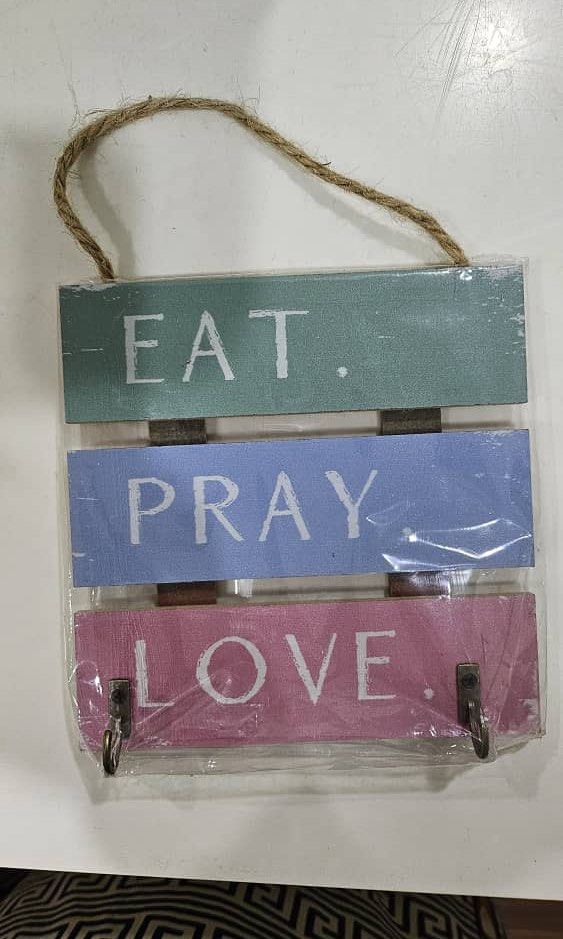 Kaison Eat Pray Love Words of wisdom Wall Decor, Furniture & Home ...