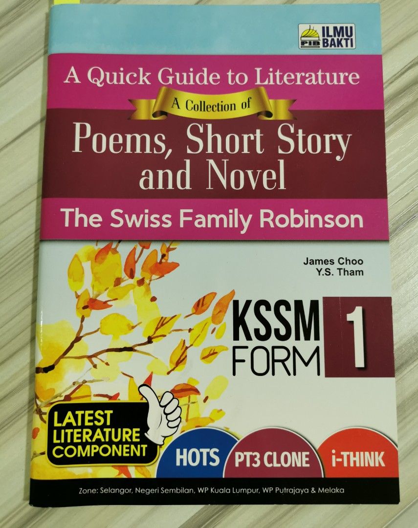 KSSM Form 1 English Literature Component Reference/Exercise Book ...