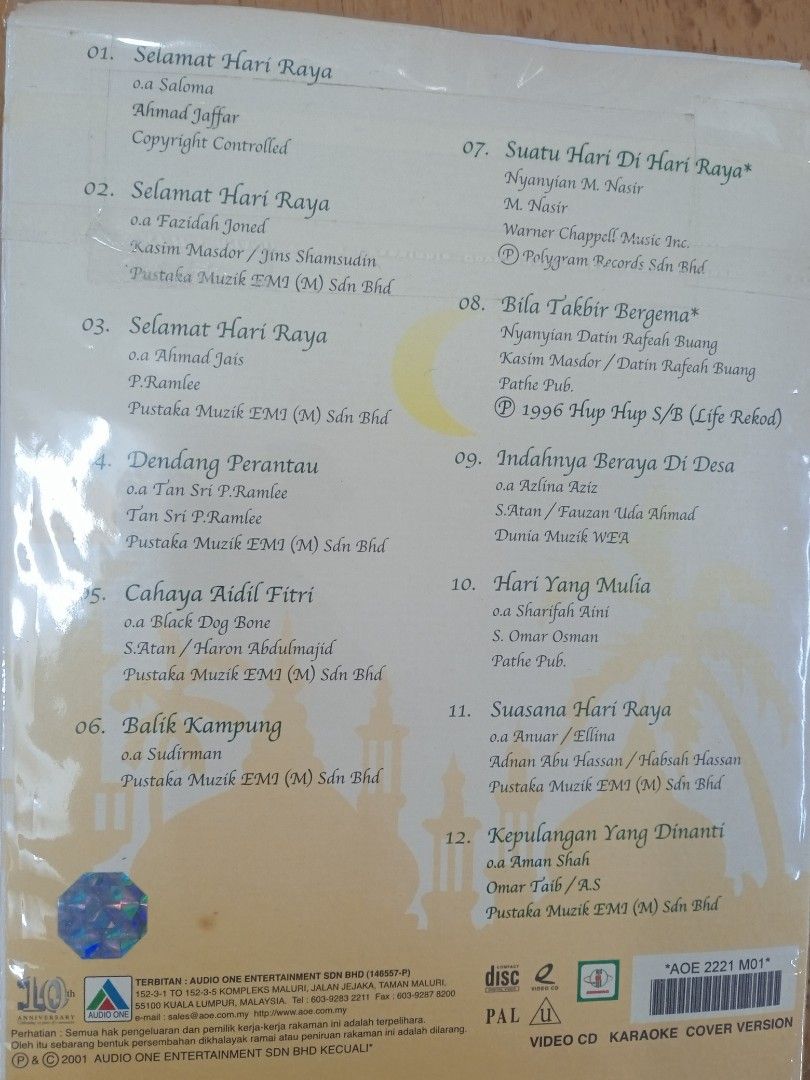 Lagu Raya, nostalgia aidilfitri, Hobbies & Toys, Music & Media, CDs & DVDs on Carousell