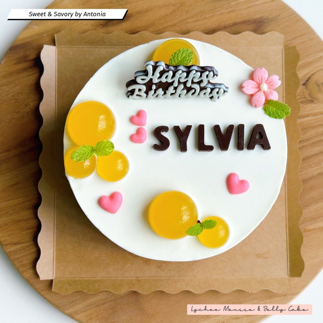 Lychee Jelly Mousse Cake / Mango Jelly Mousse Cake / Birthday cake ...