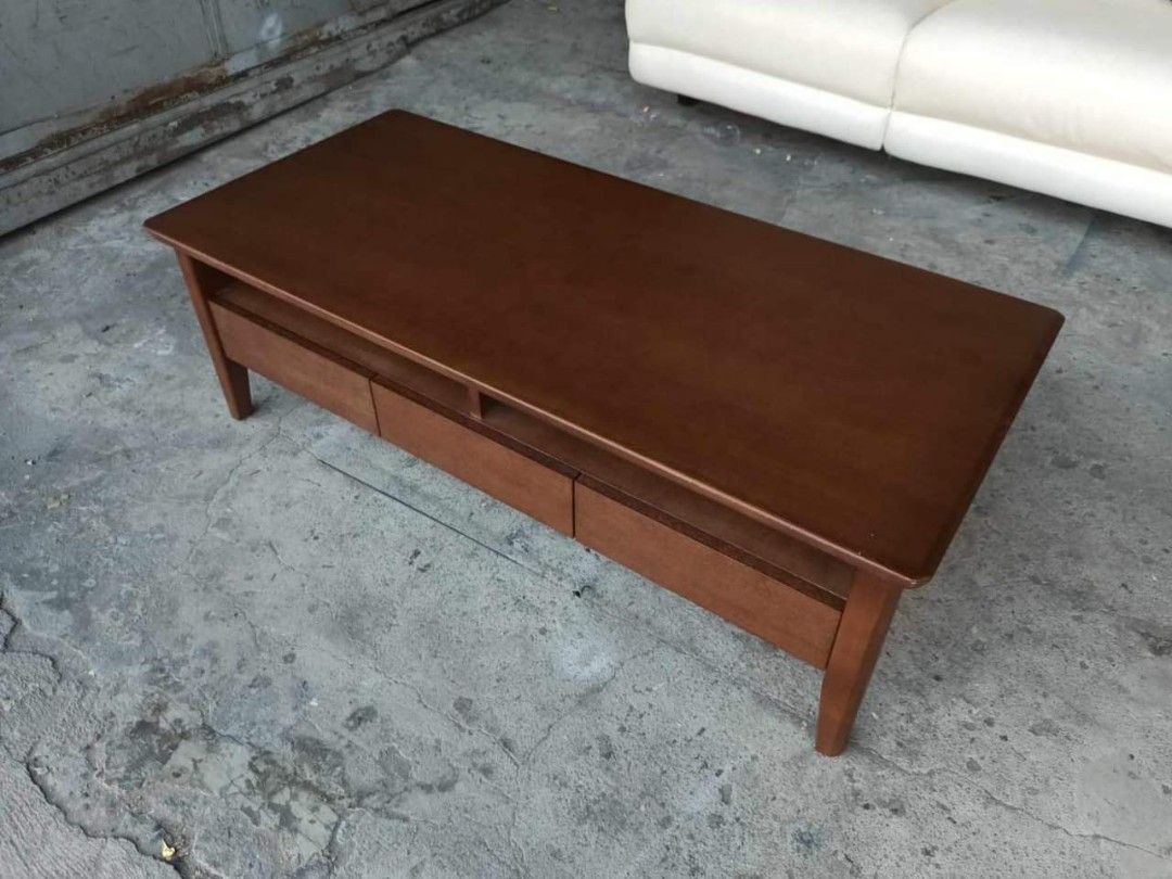Nitori solid wood center table, Furniture & Home Living, Furniture ...