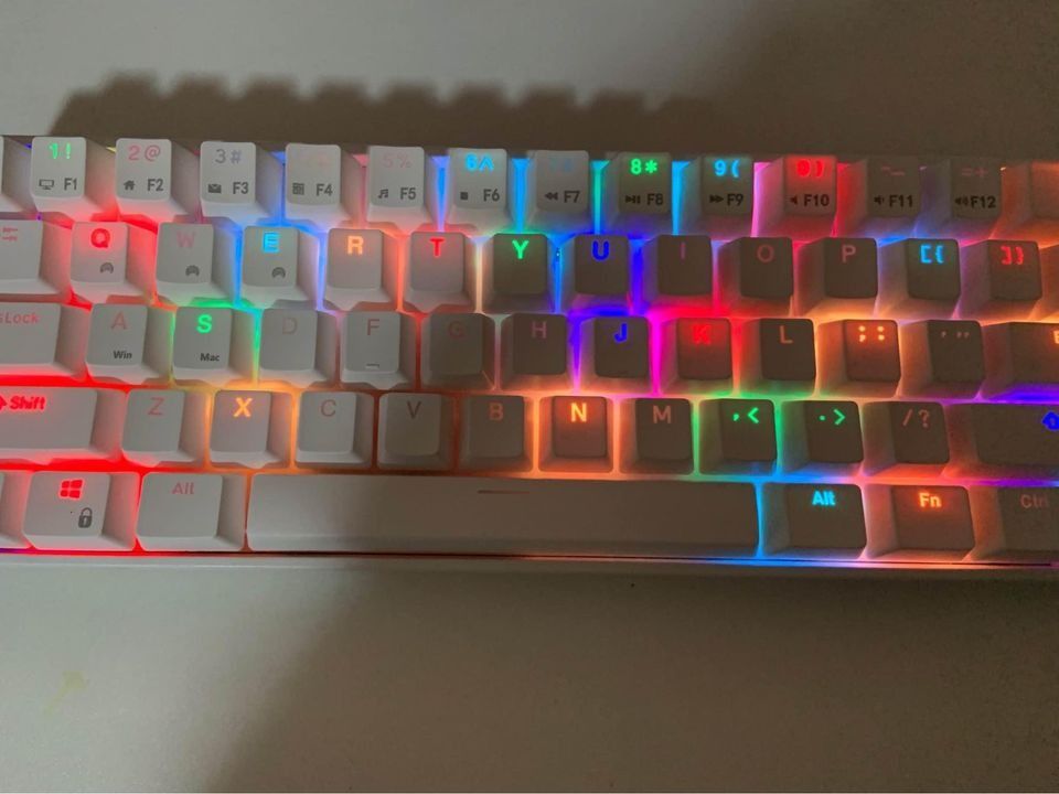 royal kludge rk71 rgb white gaming mechanical keyboard bluetooth ...