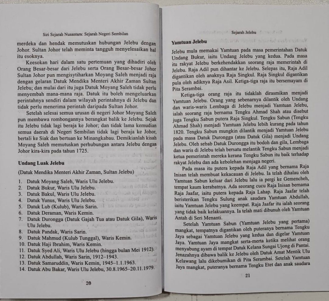 SEJARAH NEGERI SEMBILAN, Hobbies & Toys, Books & Magazines, Storybooks ...