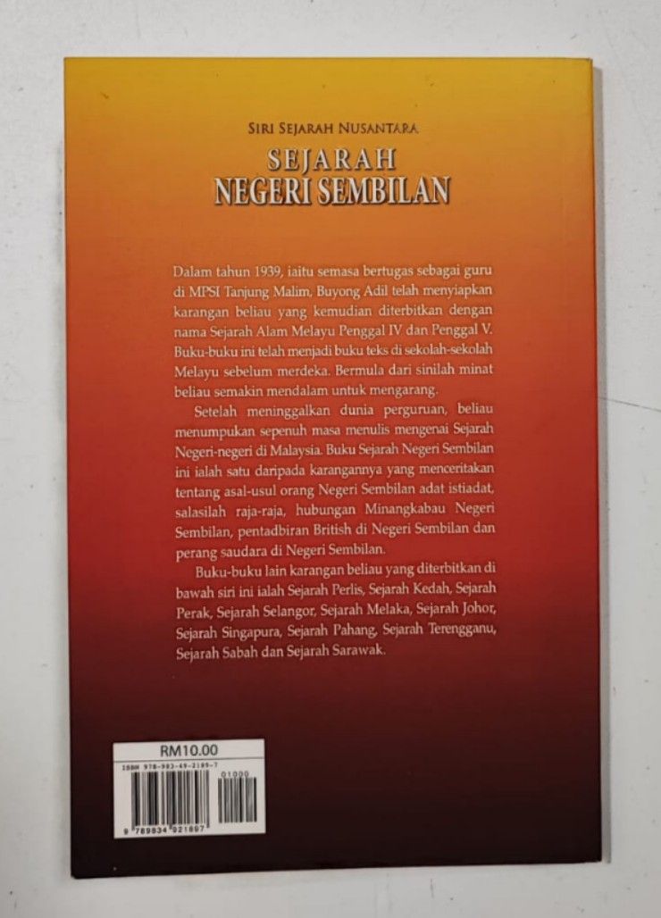 SEJARAH NEGERI SEMBILAN, Hobbies & Toys, Books & Magazines, Storybooks ...