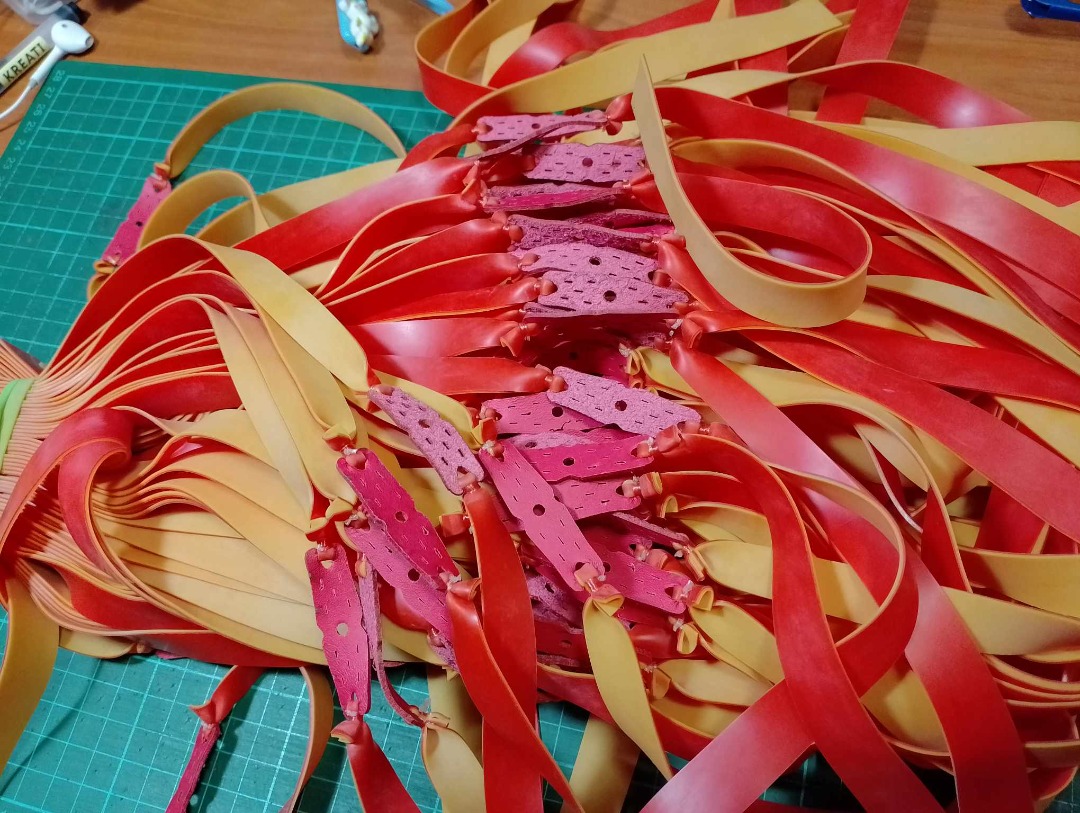 3pcs / pek set getah lastik oren 1.2mm, Sports Equipment, Other Sports ...