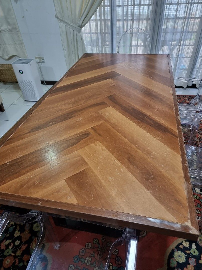 SSF Herringbone dining table, Furniture & Home Living, Furniture ...