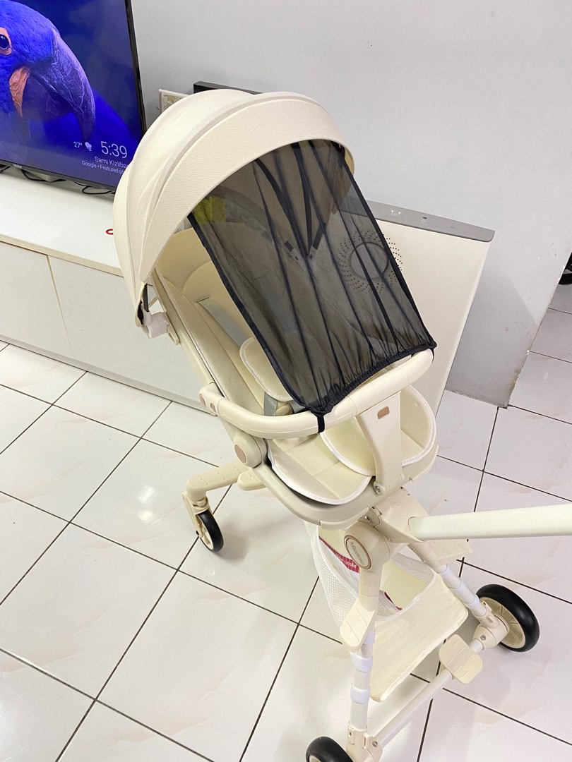 (Markdown-with free padding) Stroller, foldable, 4-wheel stroller with ...