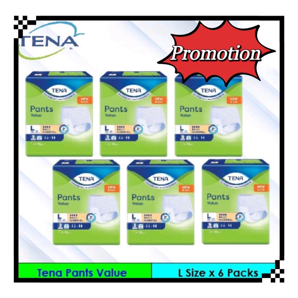 TENA PANTS VALUE SIZE L ( 1 BOX = 6 PACKS ), Babies & Kids, Bathing & Changing, Diapers & Baby ...