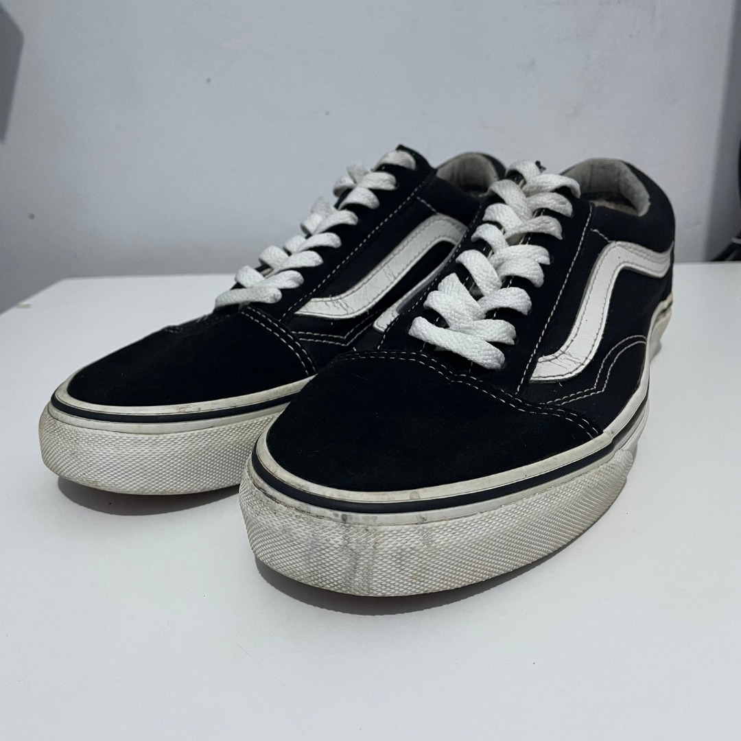 Vans 500714 Old Skool Low Black, Fesyen Pria, Sepatu , Sneakers di ...