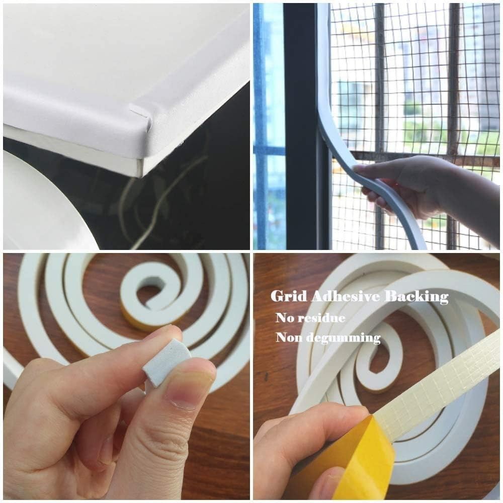 White Door Weather Stripping 4m, 1/2 Inch Wide X 1/4 Inch Thick, High ...