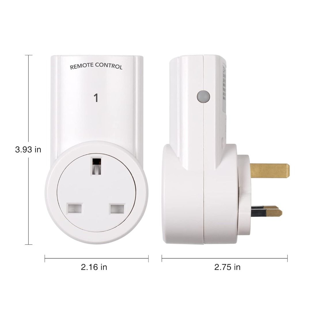 無線遙控插頭插座13A開關30M工作範圍家用電器 gymckp Wireless Remote Control Plug Socket 13A Switch 30M Operating ...