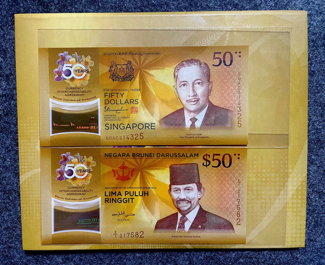$50 SG-BRUNEI Commemorative Note Set with Folder, Hobbies & Toys ...