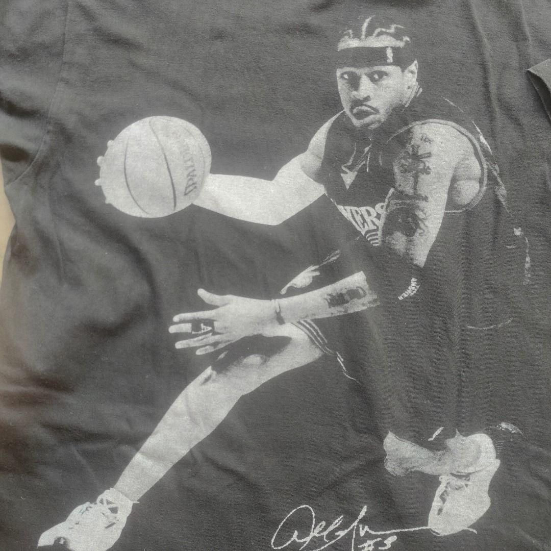 Allen Iverson Big Print Black T, Men's Fashion, Tops & Sets, Tshirts ...