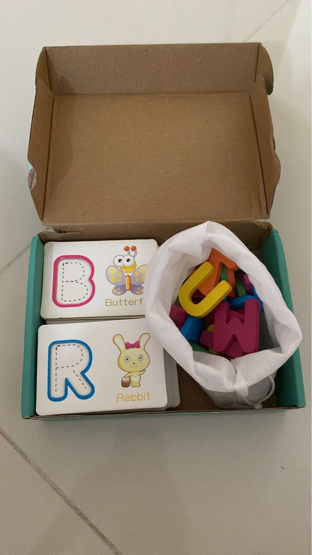 Alphabet cards with manipulative, Hobbies & Toys, Books & Magazines ...