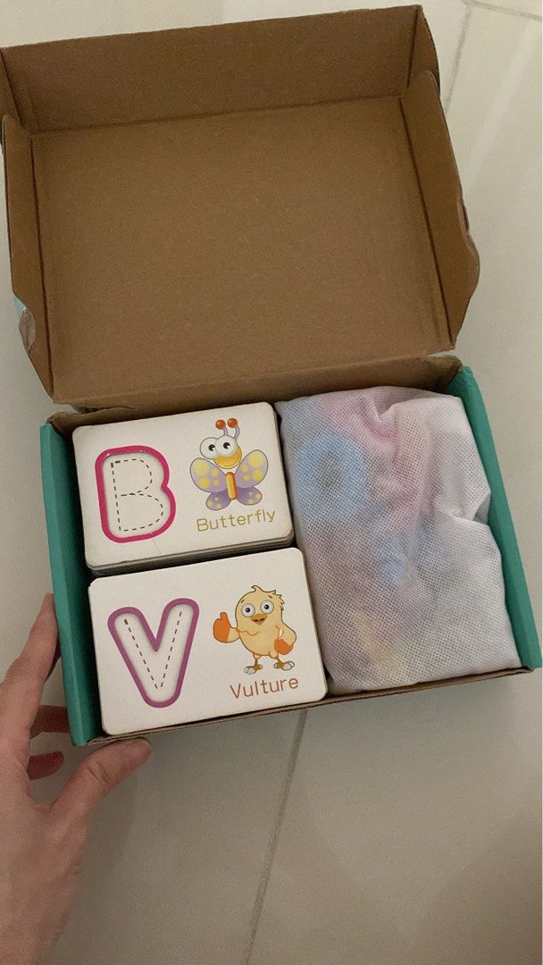 Alphabet cards with manipulative, Hobbies & Toys, Books & Magazines ...