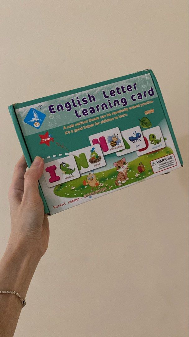 Alphabet cards with manipulative, Hobbies & Toys, Books & Magazines ...