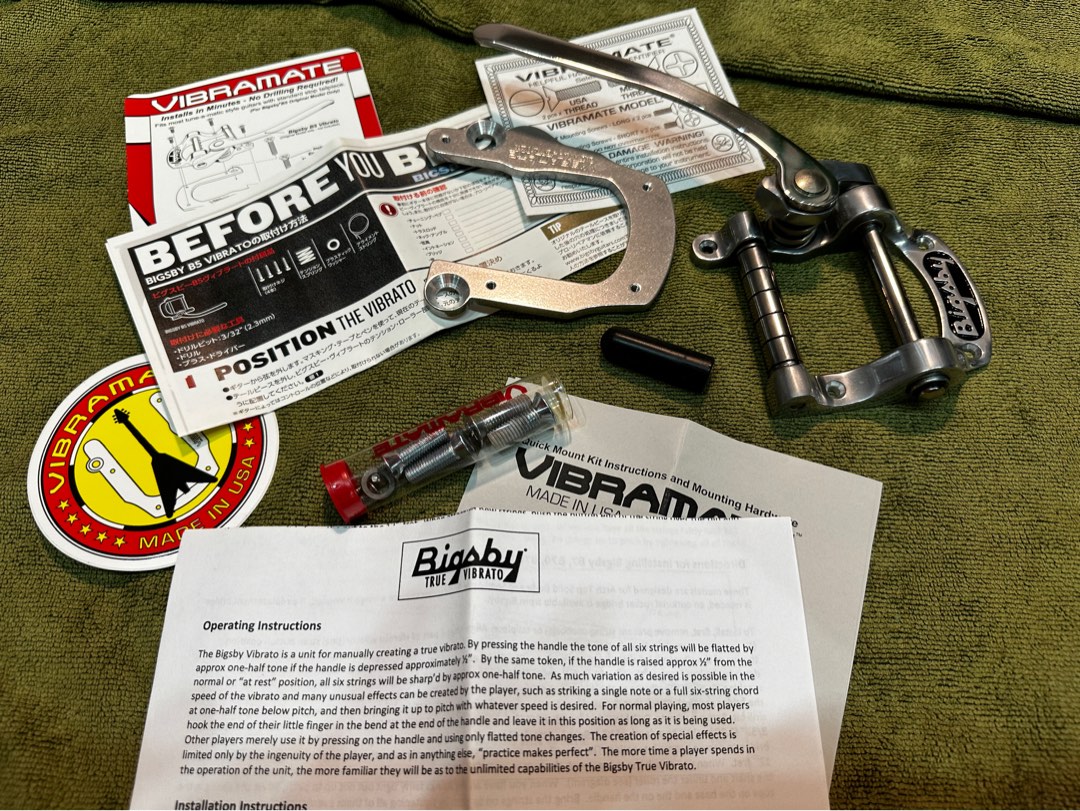 Bigsby B5 bridge with Vibramate & Callaham parts, Hobbies & Toys, Music ...