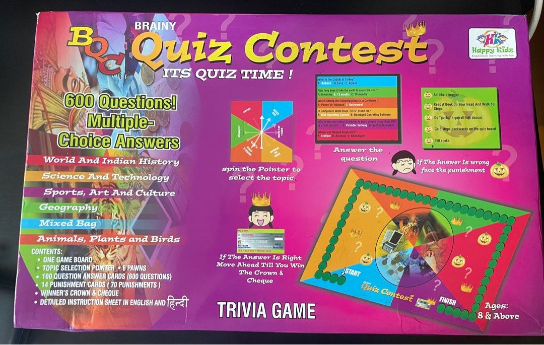 Board Game for Kids-Quiz Contest, Hobbies & Toys, Toys & Games on Carousell