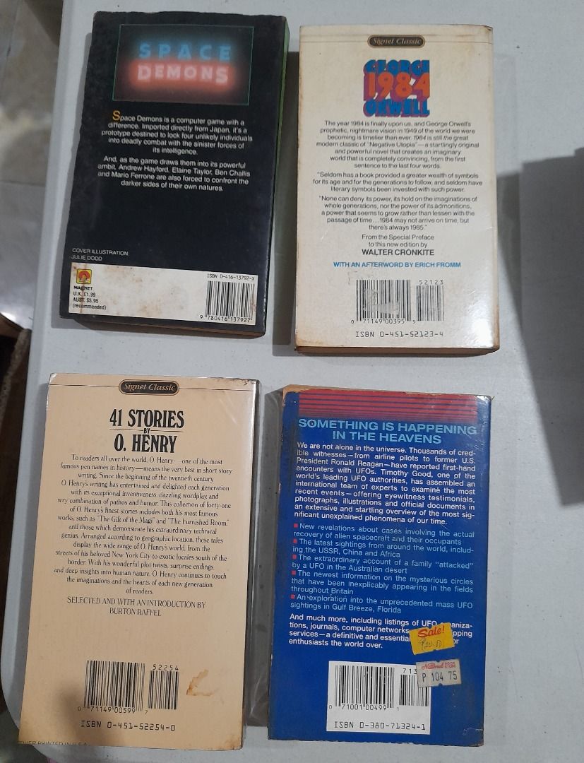Bundle 4 books - Space Demons, 1984 George Orwell, 41 Stories, The UFO ...